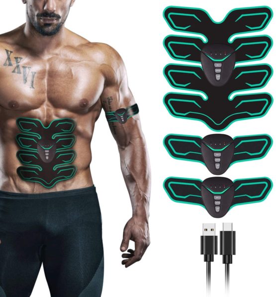 FYLINA Unisex-Youth EMS Abdominal Stimulator, Abs Trainer Muscle Toning ...