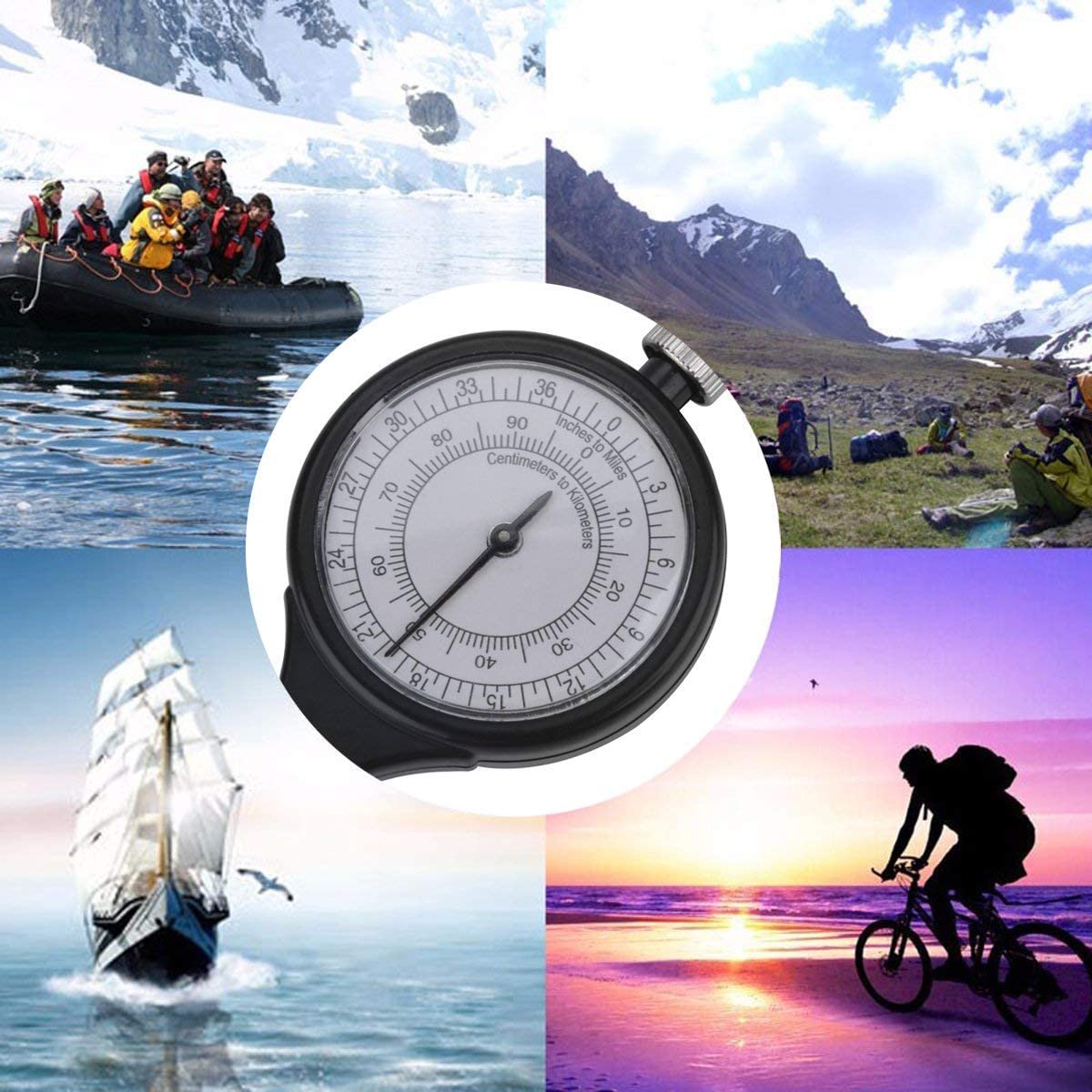 LHKJ Outdoor Map Measuring Camping Map Measuring Gauge Range Finder ...