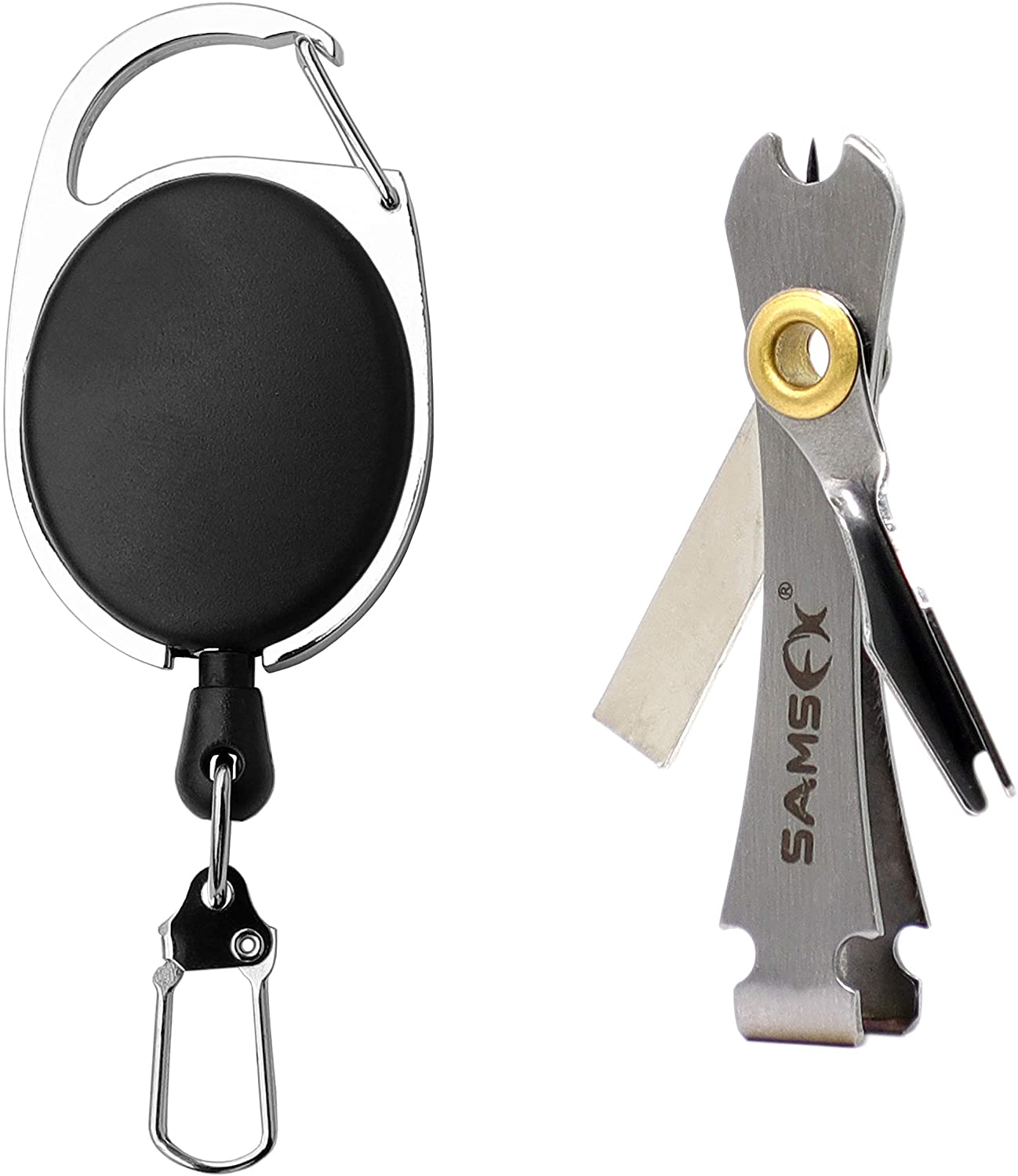SAMSFX Fly Fishing Tools Kits Retractor Zinger with Line Clipper ...