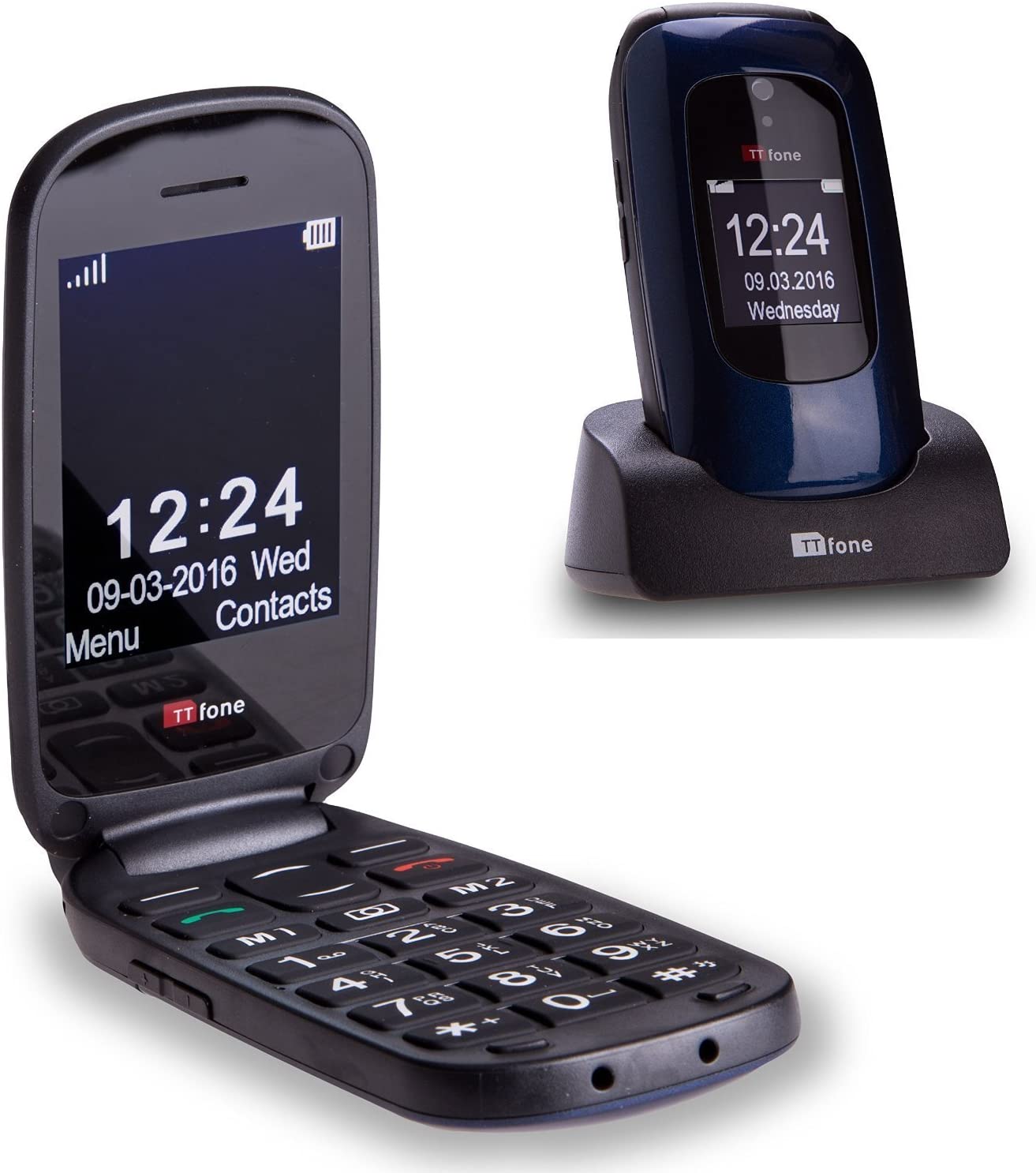 TTfone Lunar TT750 Big Button Simple Easy Clamshell Unlocked Flip ...