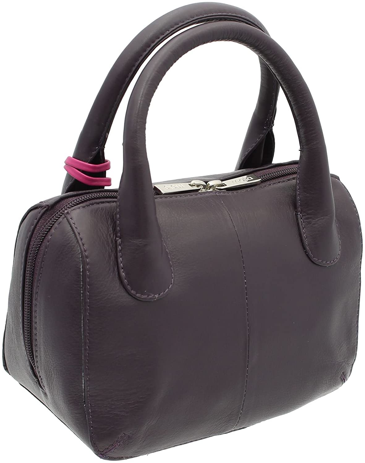 Mala Leather ANISHKA Collection Leather Grab Bag 774_75 Plum – BigaMart