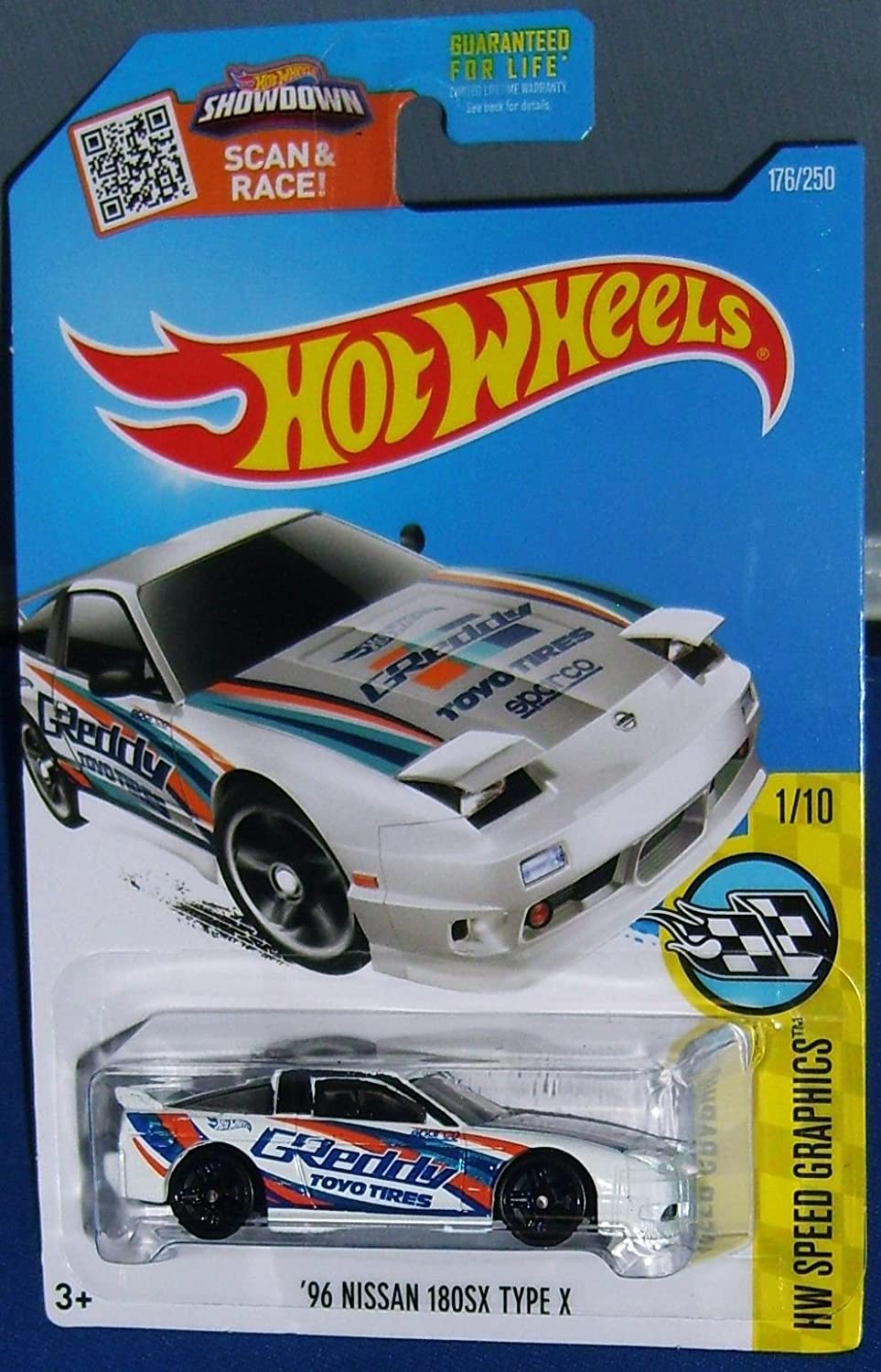 Hot Wheels, 2016 HW Speed Graphics, ’96 Nissan 180SX Type X [White ...