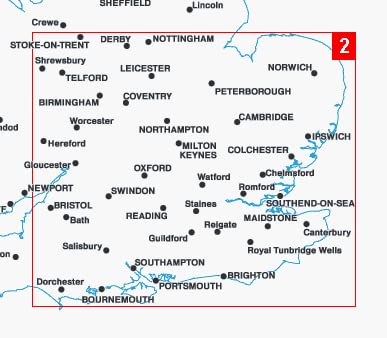 Postcode District Map 2 England and the Midlands (Birmingham, Bristol ...