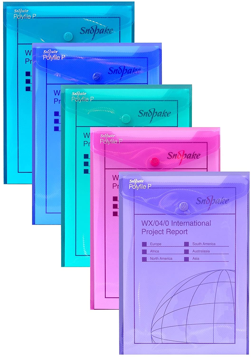 Snopake A5 Polyfile P Portrait Popper Wallet with Press Stud Closure ...