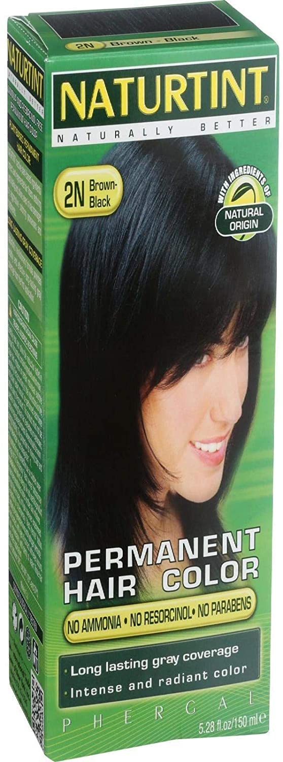 Naturtint Permanent Hair Colour 2N Brown-Black | Plant Enriched Radiant Colour | Ammonia Free ...