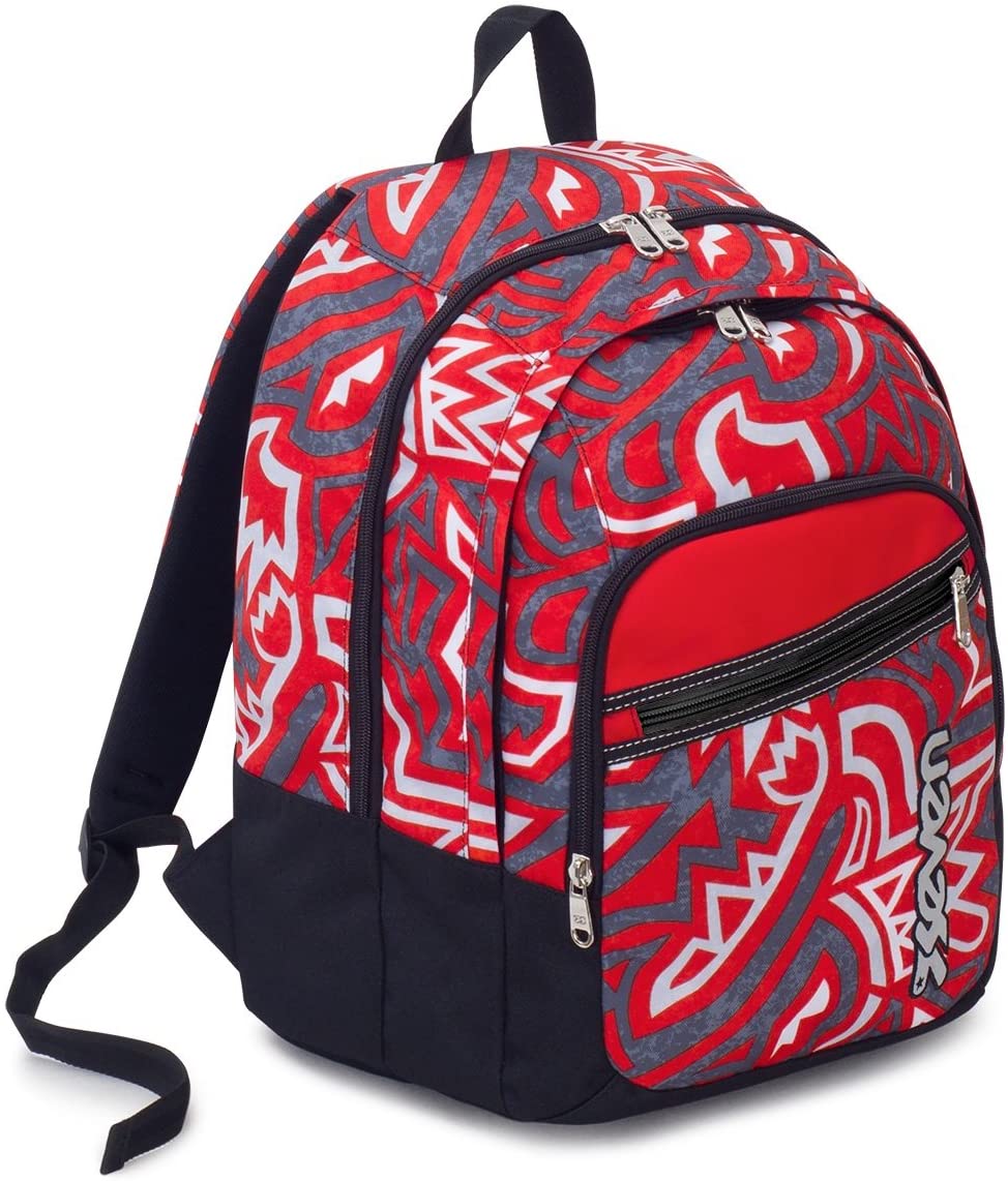 Backpack School Fit Seven , MAORI , Red , 28 Lt , Double Compartment ...