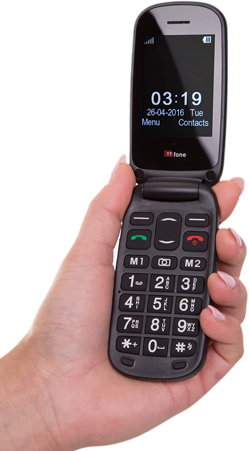 TTfone Lunar TT750 Big Button Simple Easy Clamshell Unlocked Flip ...