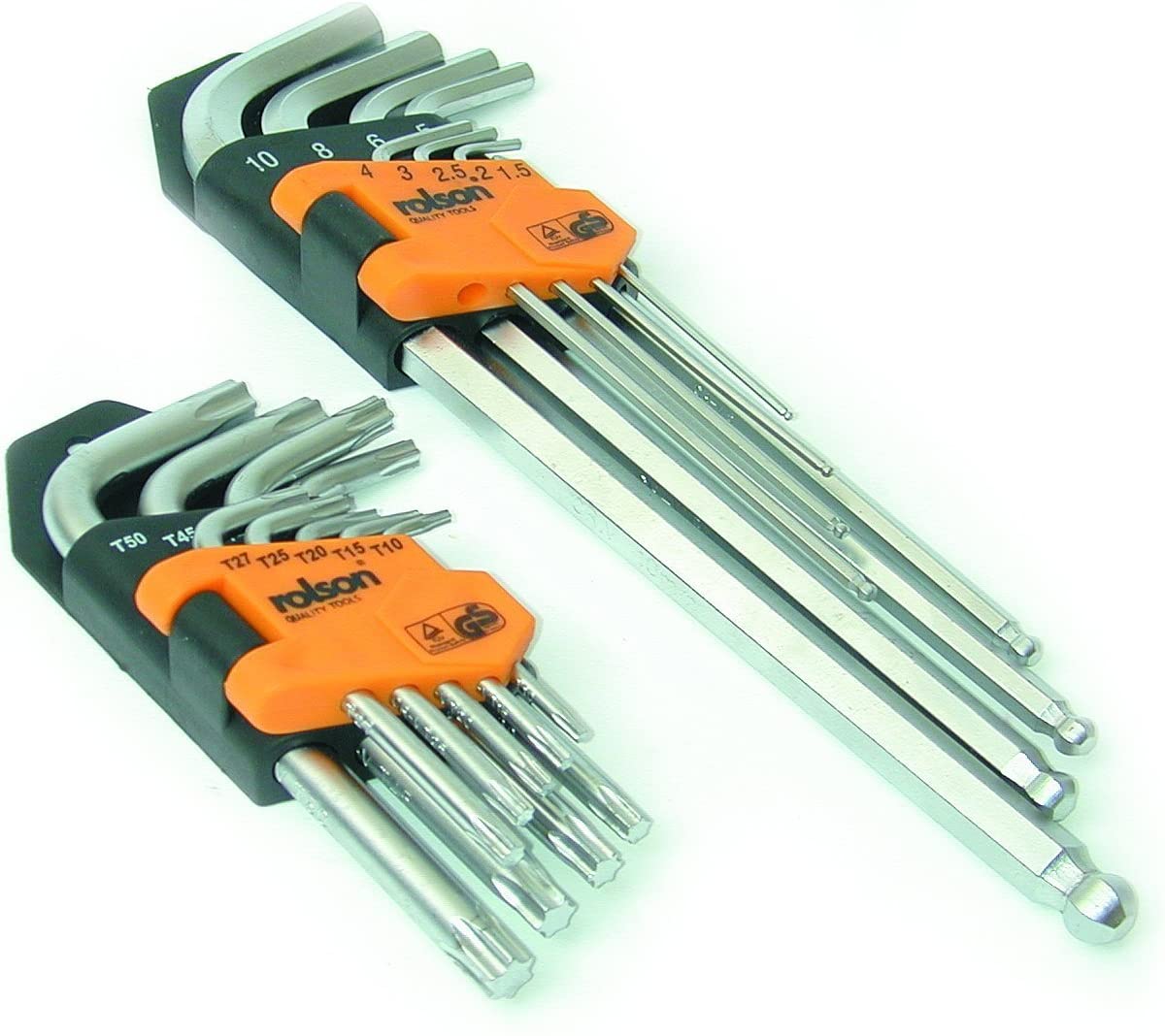 Rolson 40389 Ball Ended Hex Key Set – 18 Pieces – BigaMart