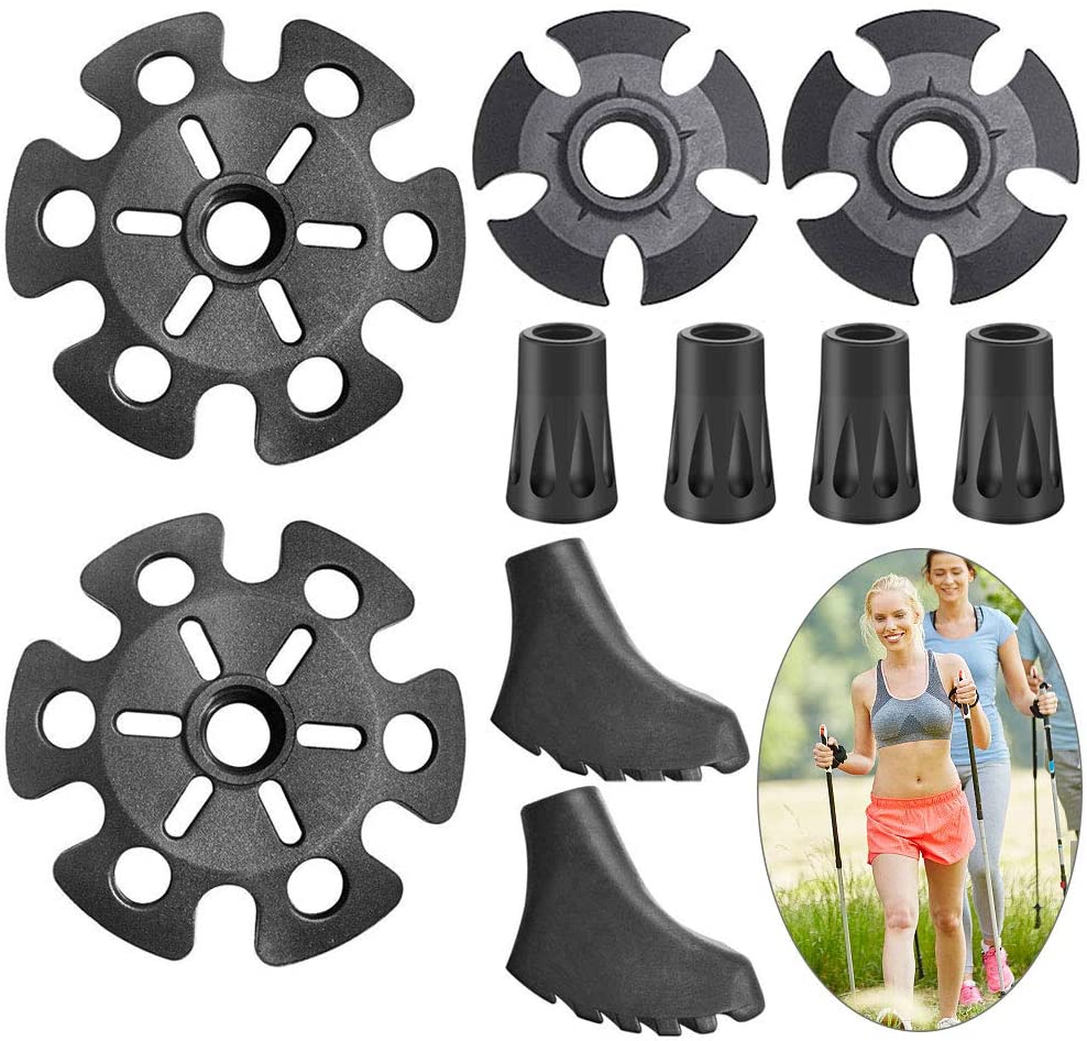 BUZIFU 10 Pack Walking Stick Rubber Tips Walking Stick Caps Rubber Tips ...