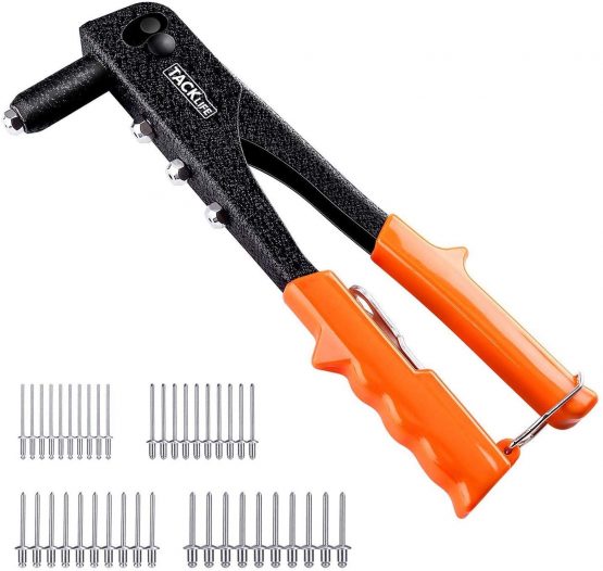 TACKLIFE Pop Rivet Gun, Rivet Gun with 40Pcs Metal Rivets, 4 ...