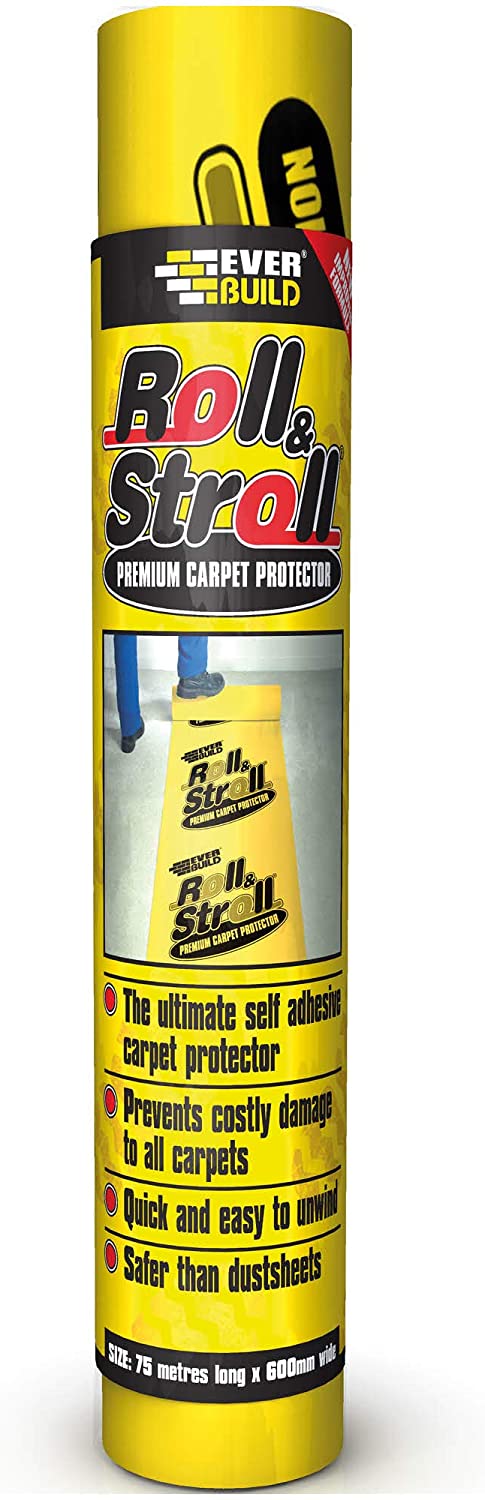 Everbuild Roll and Stroll Premium Carpet Protector, Self Adhesive Floor ...