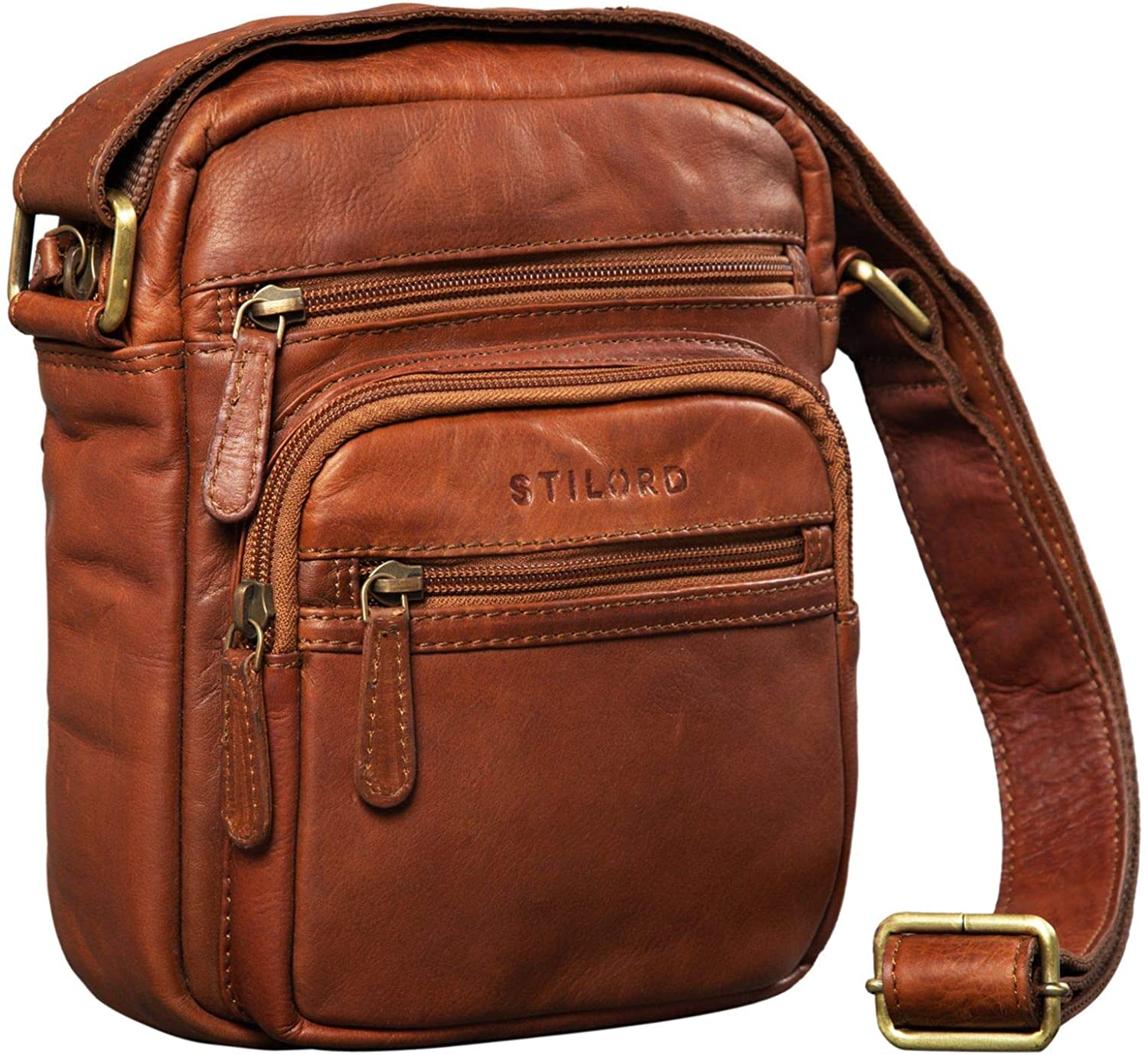 STILORD ‘Fabian’ Messenger Bag Leather Small 9,7′ Tablet Case Cross ...