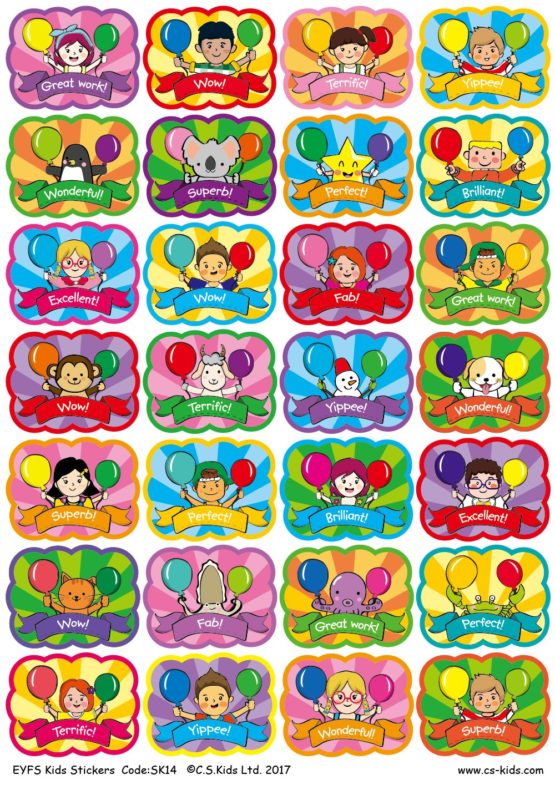 C.S. Kids EYFS Kids’ Stickers – Teacher & Parent Reward Stickers for ...