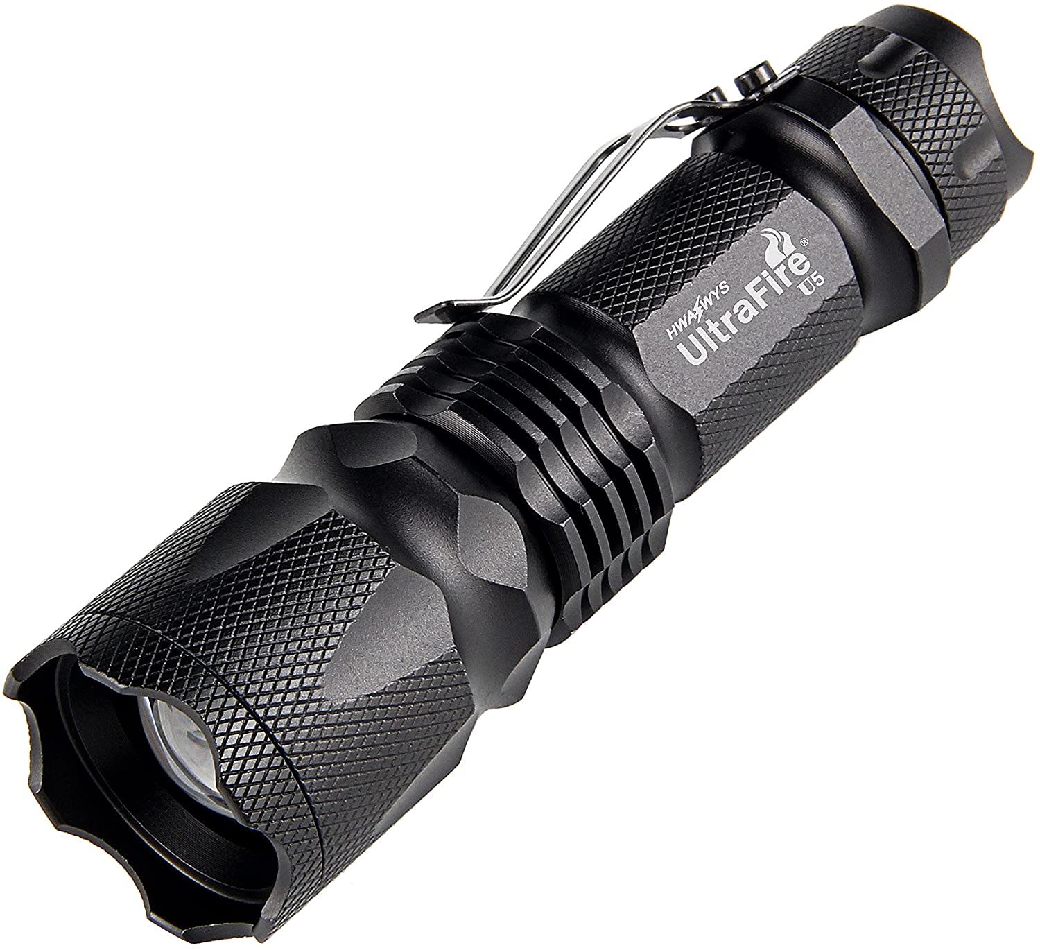 ULTRAFIRE Mini LED Torch Zoomable Bright 300 Lumens 3 Modes Small ...