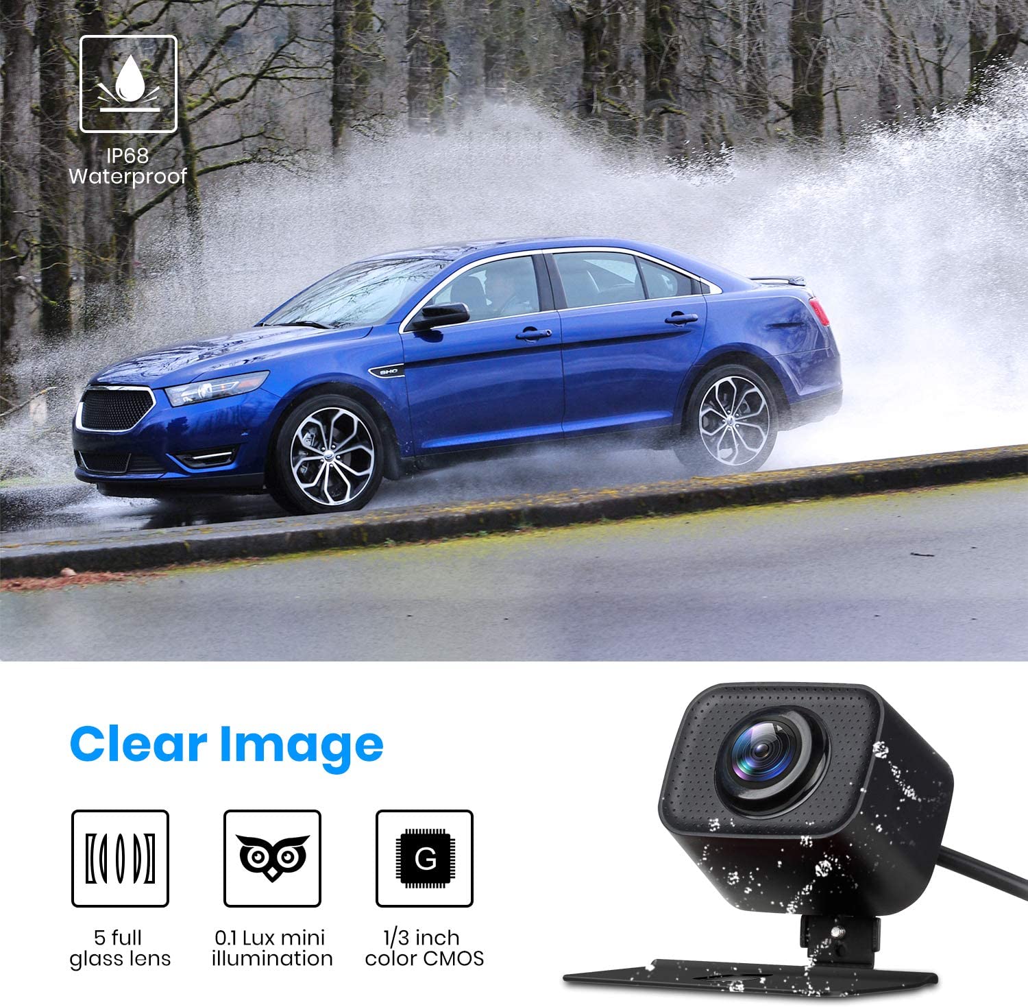 AUTO-VOX W-7 Reversing Camera Digital Wireless Reversing Camera Kit ...