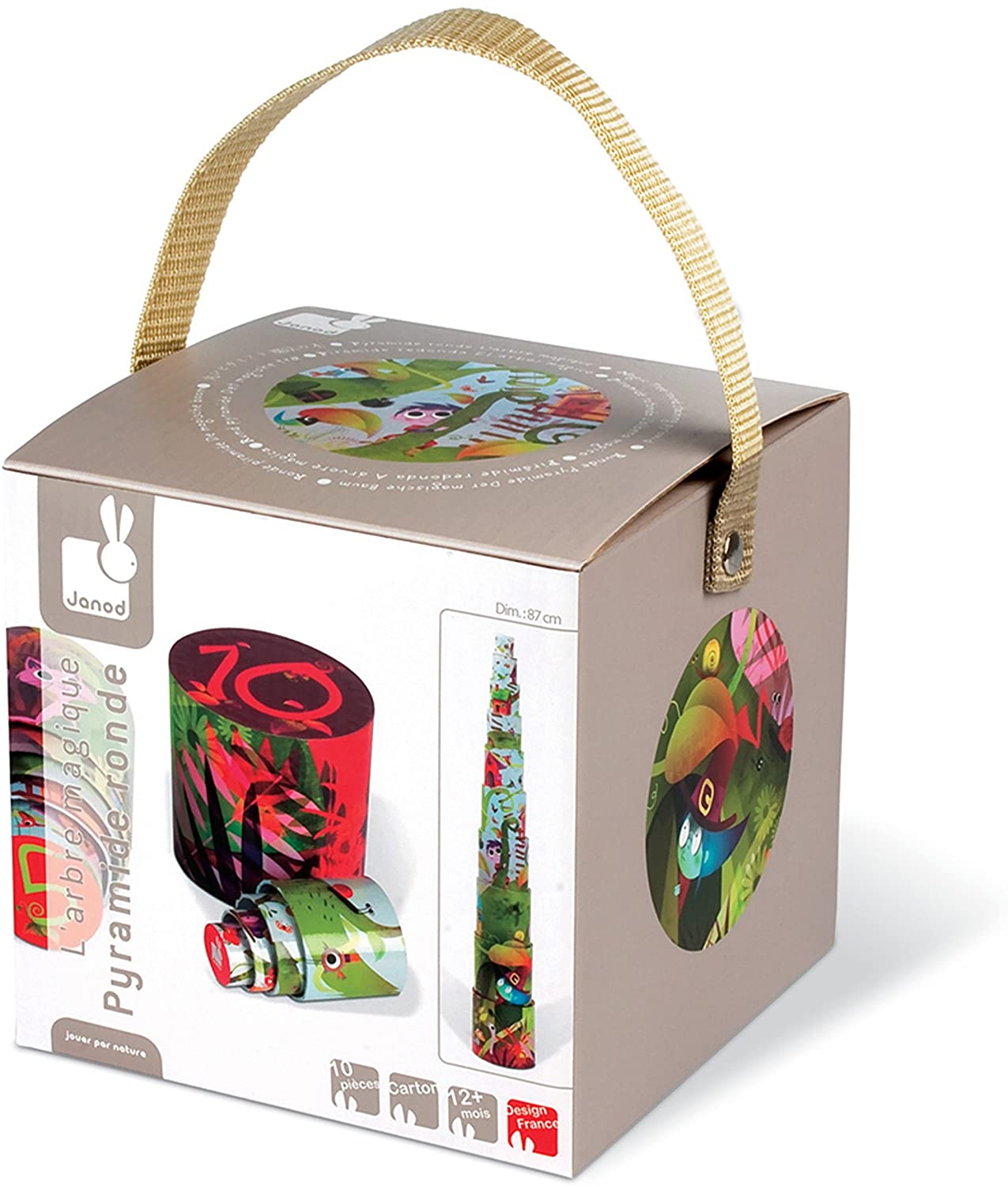 Janod J02918 Round Stacking Pyramid 10 cubes, Magic Tree – BigaMart