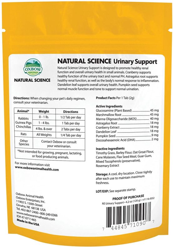 Oxbow Natural Science Urinary Support – BigaMart