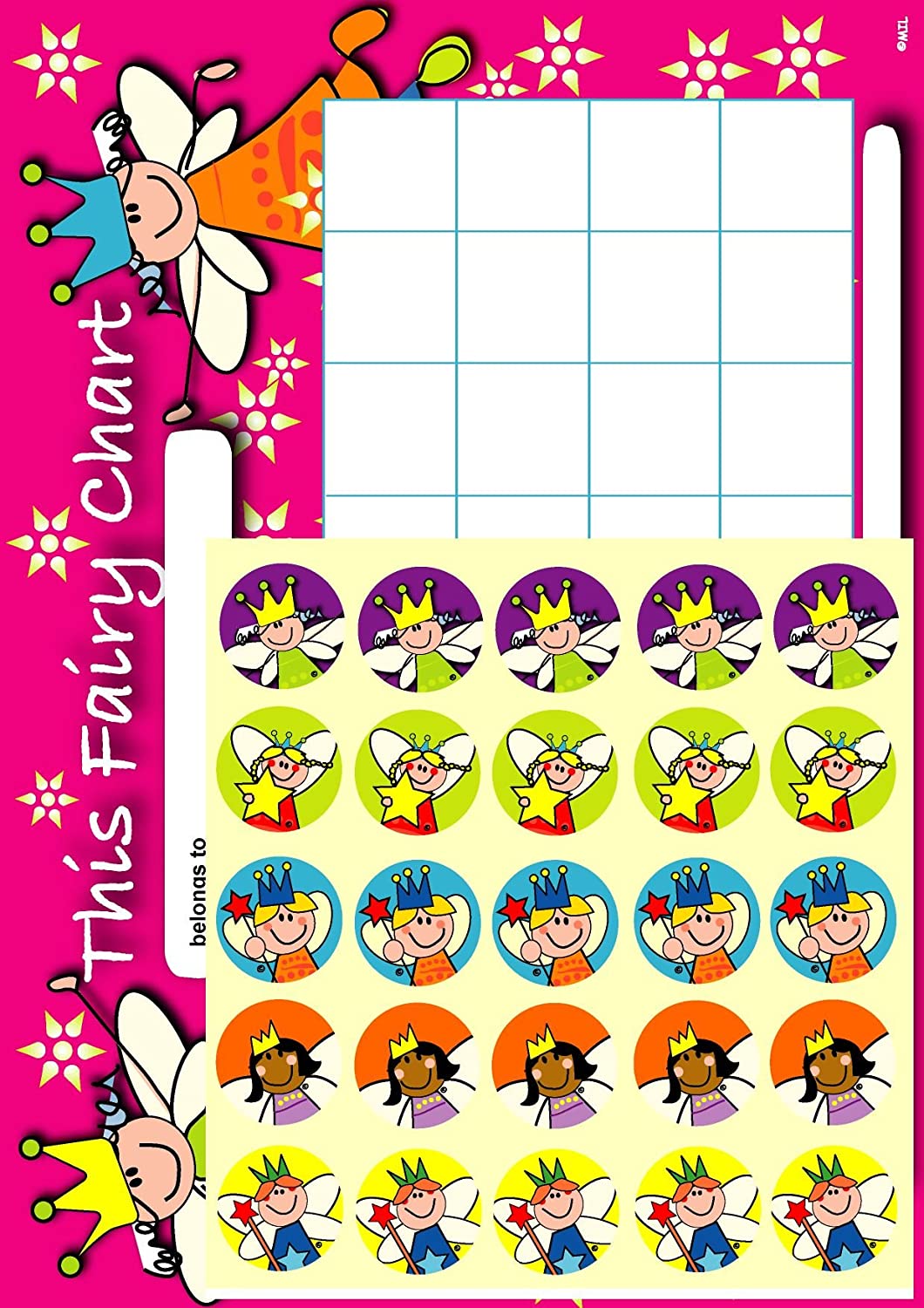 Sticker Solutions A4 Fairy Reward Chart with 25 Stickers – BigaMart