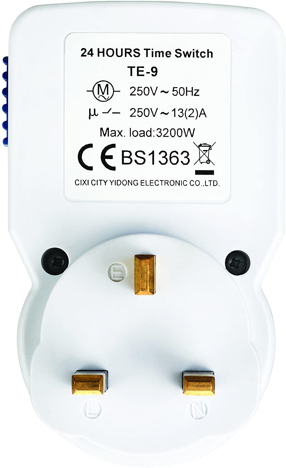 Masterplug TMS24-MP Energy Saving Daily Mechanical Segment Timer Plug, White – BigaMart