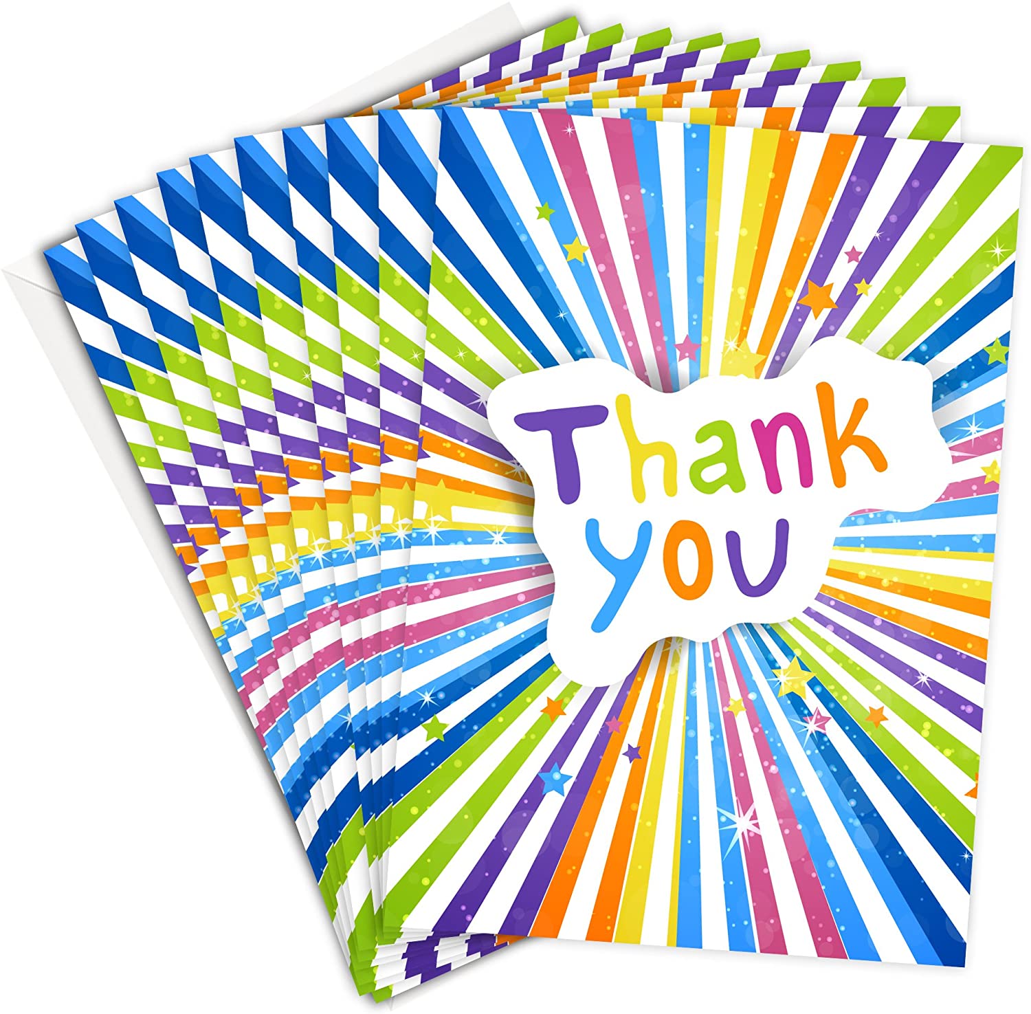Olivia Samuel 12 x Thank You Cards – Bright and Bold Folding Style from ...