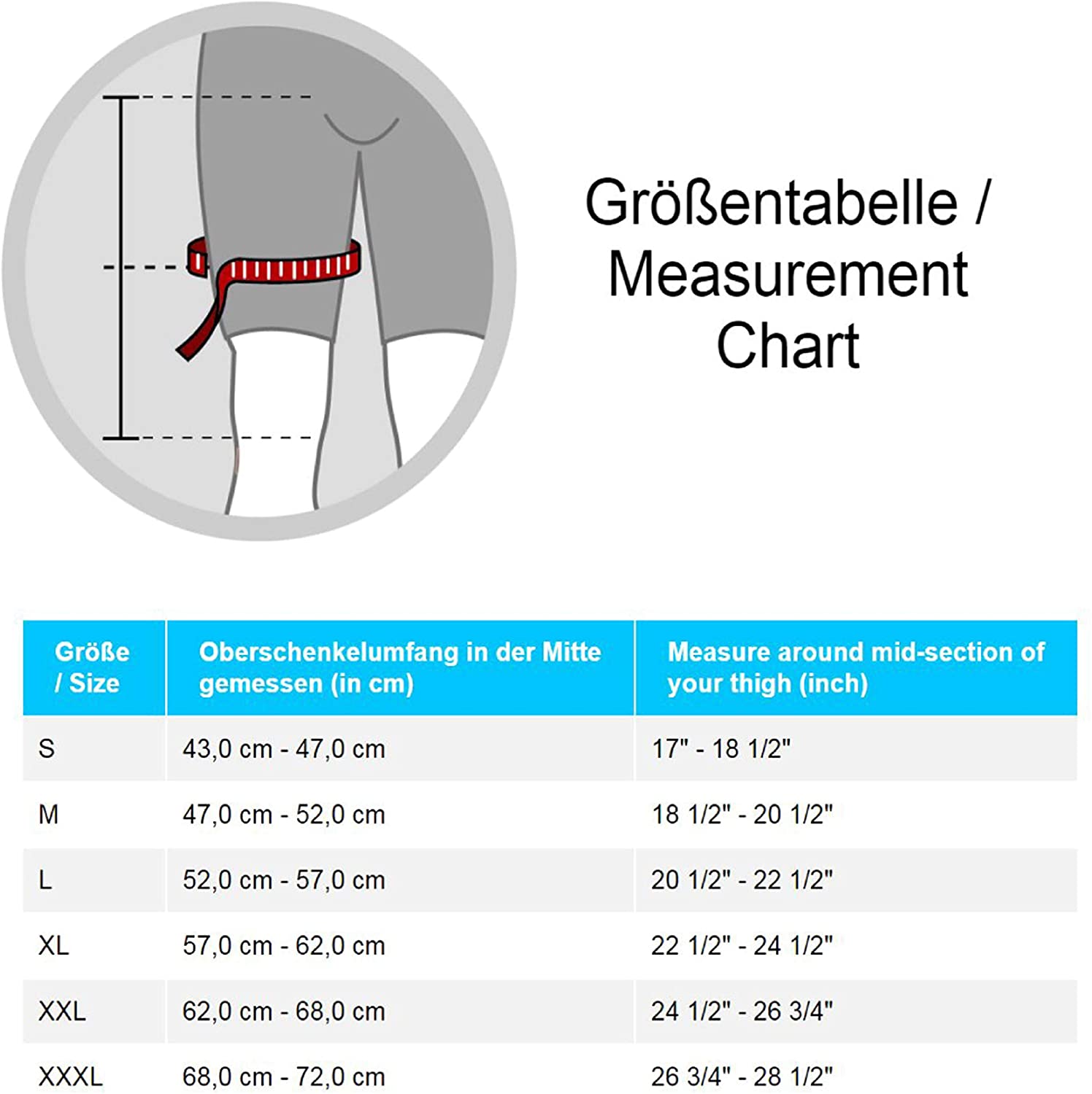 LP Support 271 Powersleeve Compression Thigh Bandage – Sport Bandage ...