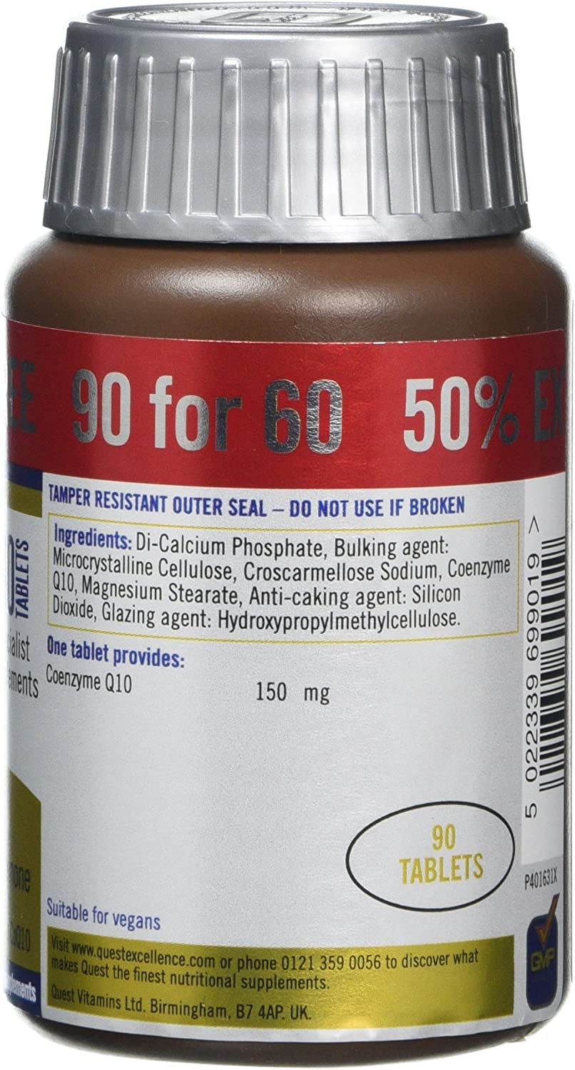 Quest Coenzyme Q10 150mg 90 Tablets Extra Value Pack – BigaMart