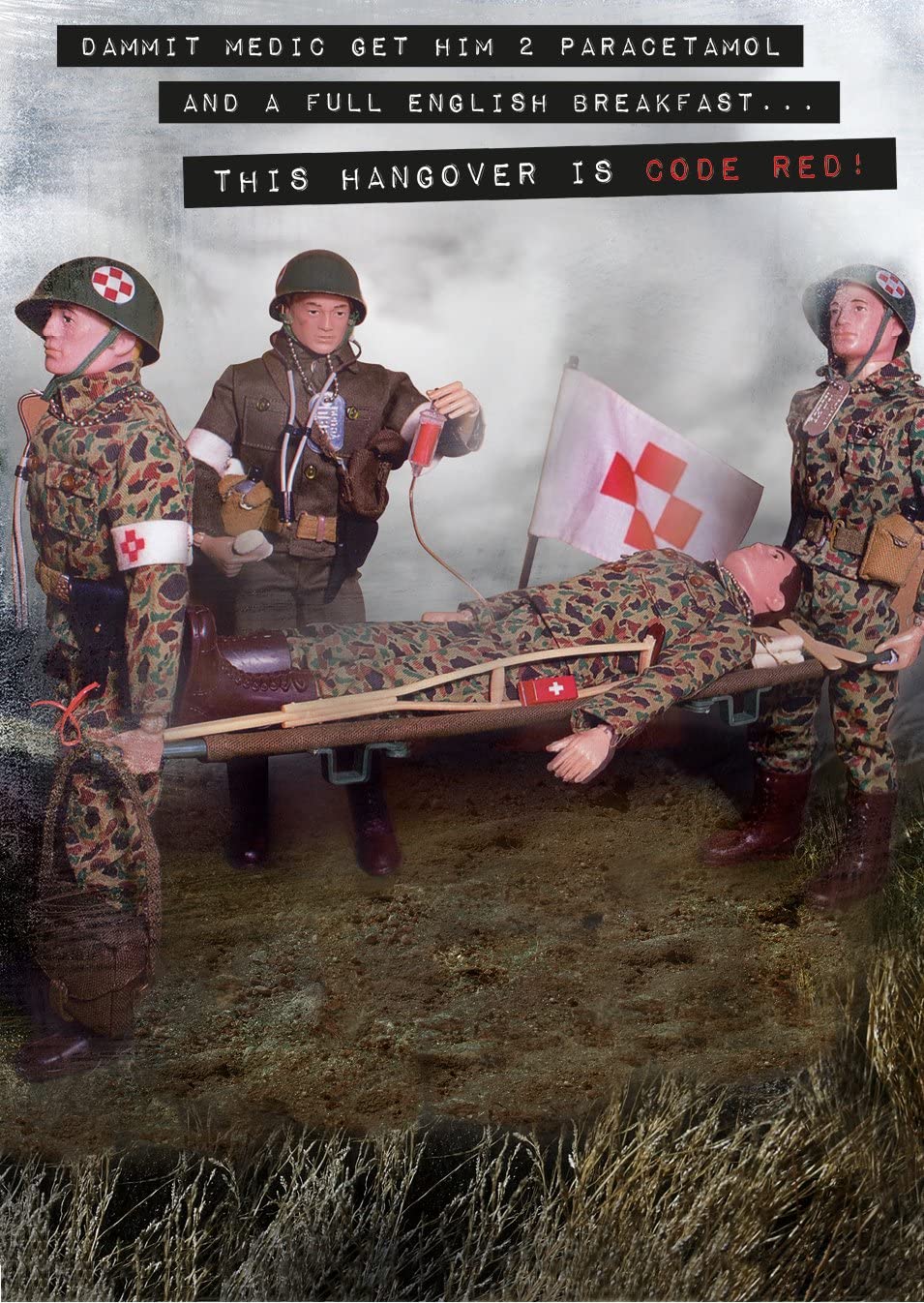 ACTION MAN This Hangover Is Code Red! Action Man Birthday Card – BigaMart