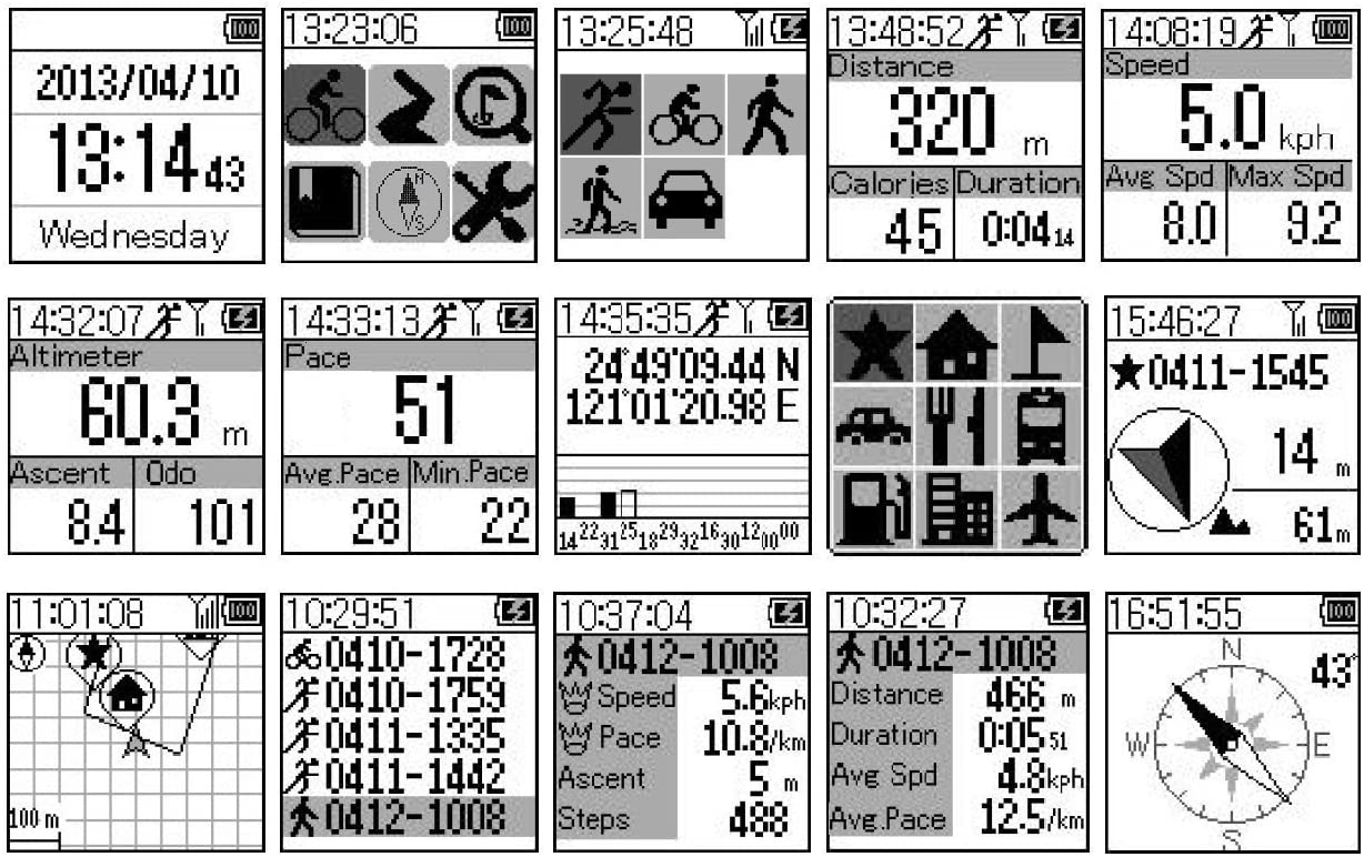GP-101(Yellow) Handheld GPS Tracker GPS Cycle Computer BackTrack GPS ...