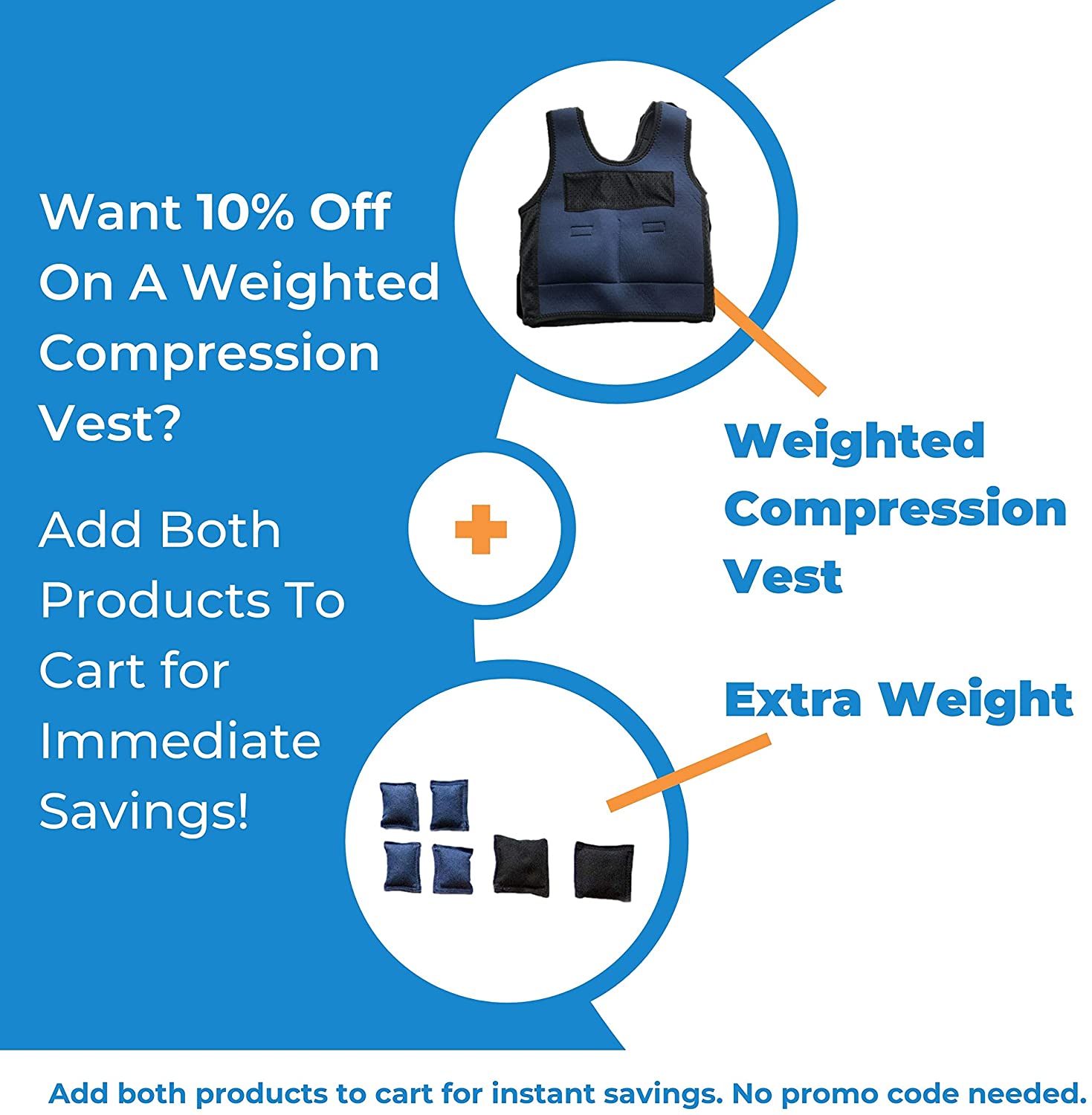 Harkla Extra Weights for Weighted Compression Vest, 2lbs (4, ¼ lb ...