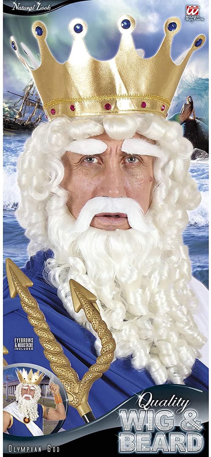 Zeus Curly Locks Beard Tash Wig for Hair Accessory Fancy Dress – BigaMart