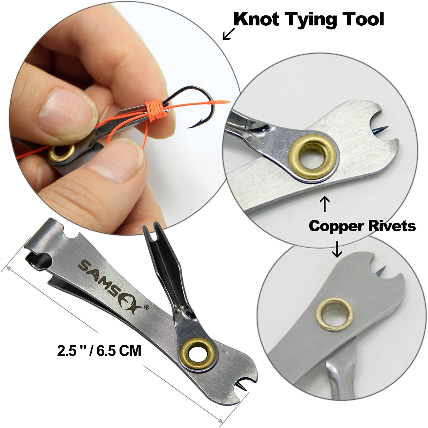 SAMSFX Fly Fishing Tools Kits Retractor Zinger with Line Clipper ...