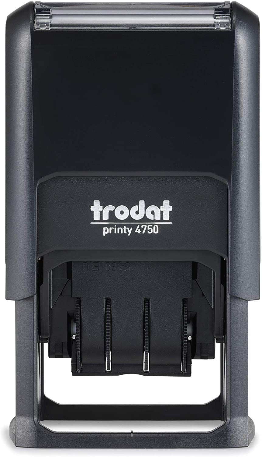 Trodat Printy 4750 Dater Stamp with English Phrase CHECKED – Self Inking, Red Ink Date and Blue ...