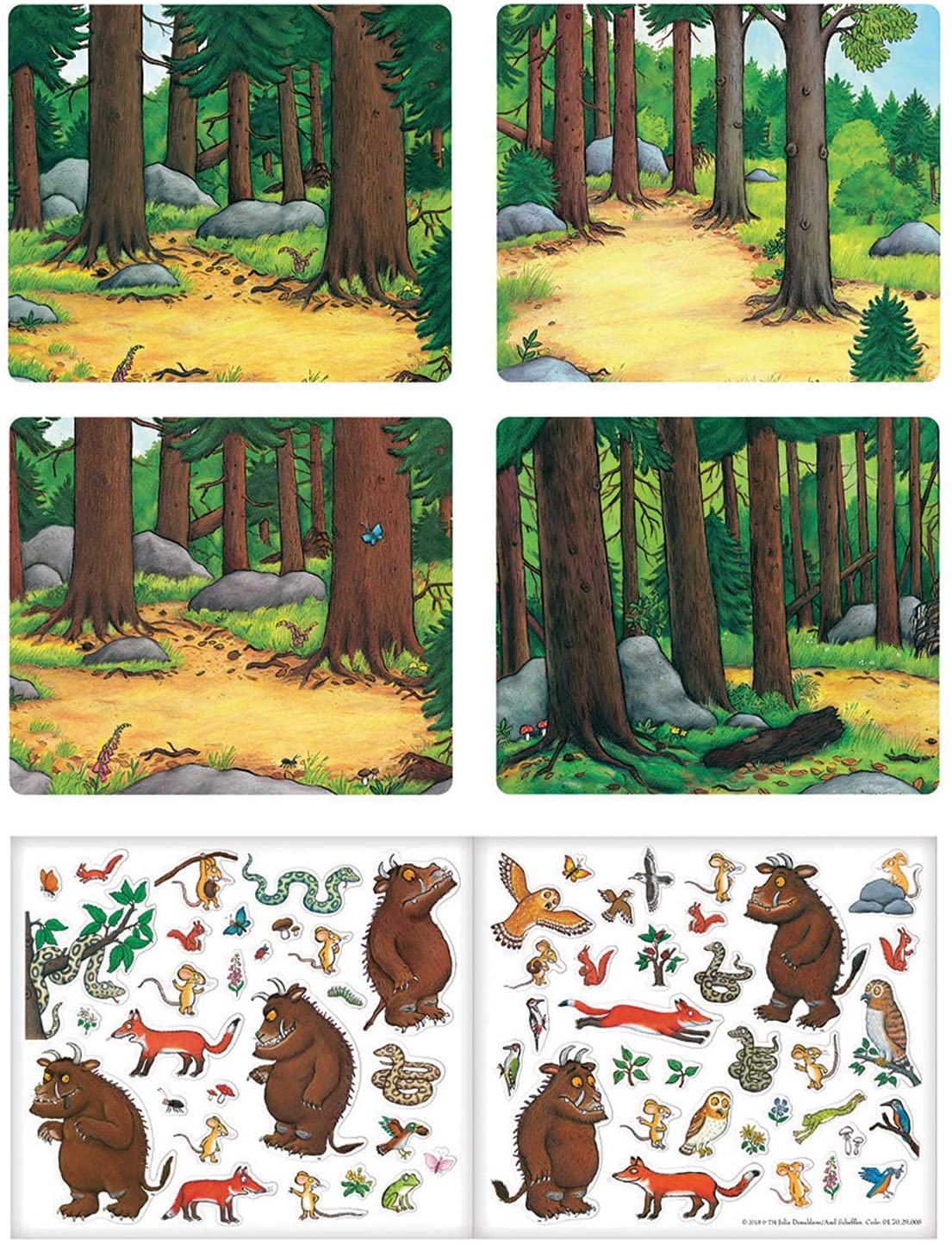 Paper Projects 01.70.24.041 Gruffalo Super Sticker Pack, Blue, 29.7cm x ...