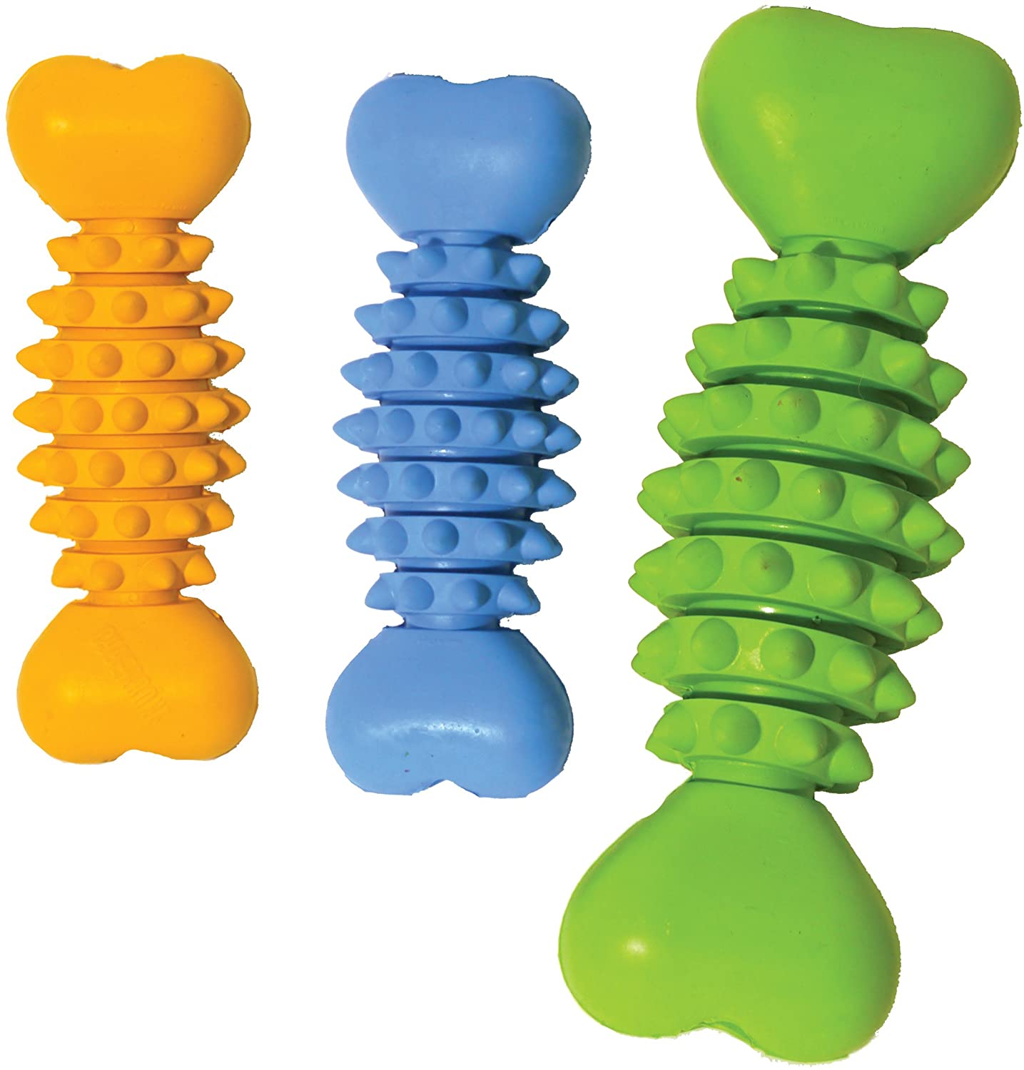 Rosewood Rubber, Tough Chew Resistant, Bone Dog Toy, Assorted Colours ...