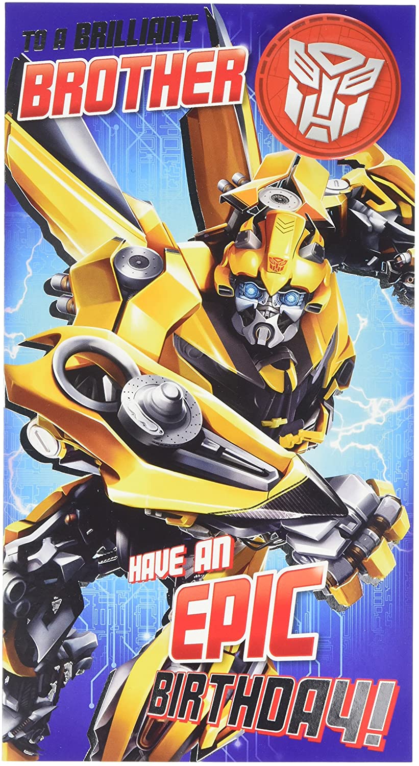 Transformers Brother Badged Birthday Card – BigaMart