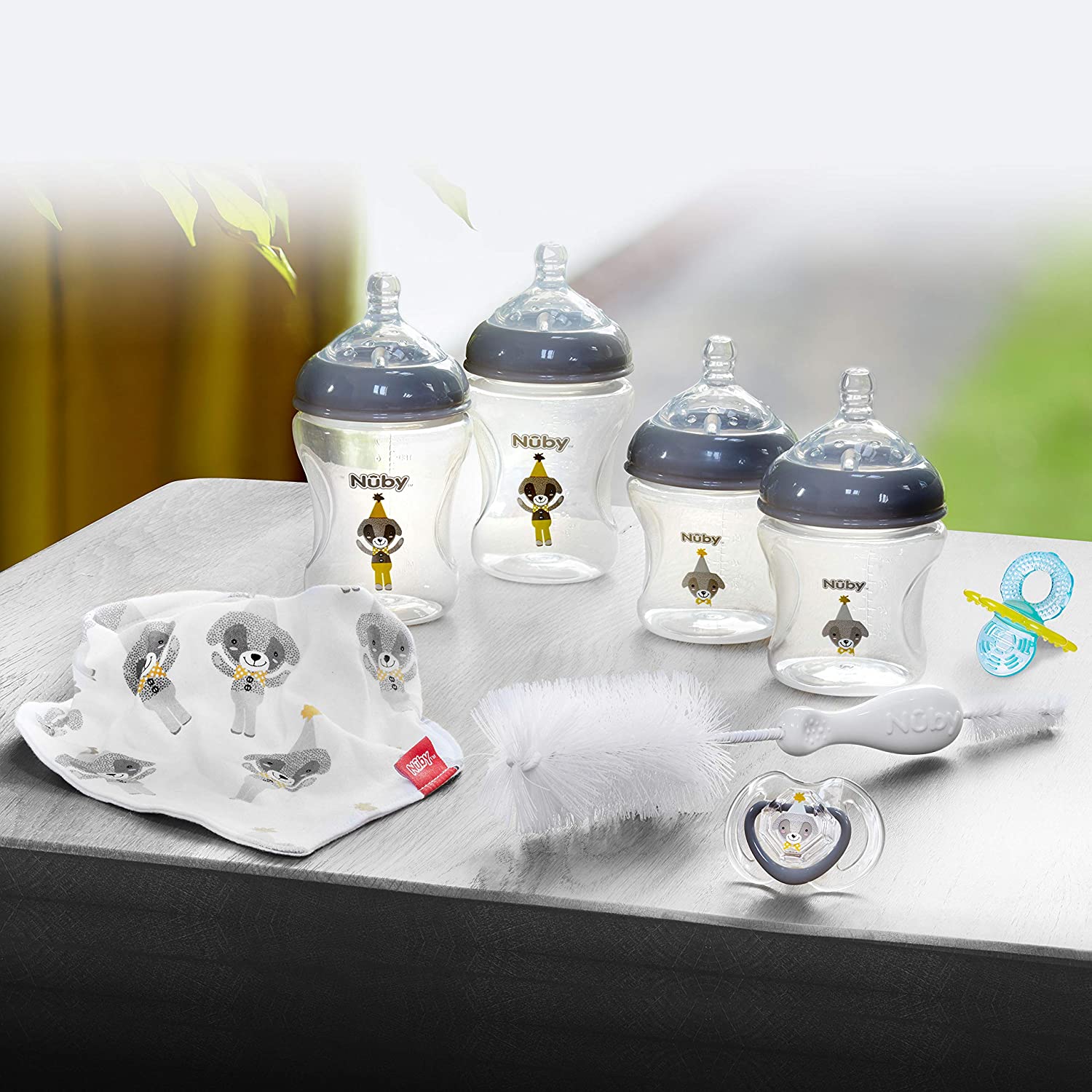 Nuby Newborn Baby Bottles Starter Set Grey – BigaMart