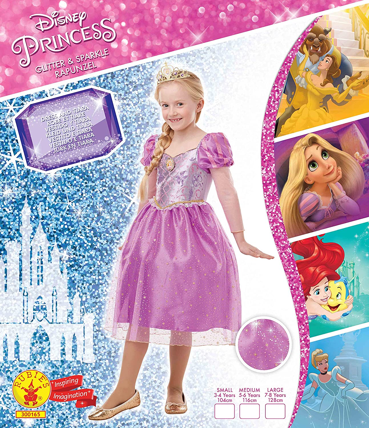 Rubie’s Official Disney Princess Rapunzel Tangled Glitter and Sparkle ...