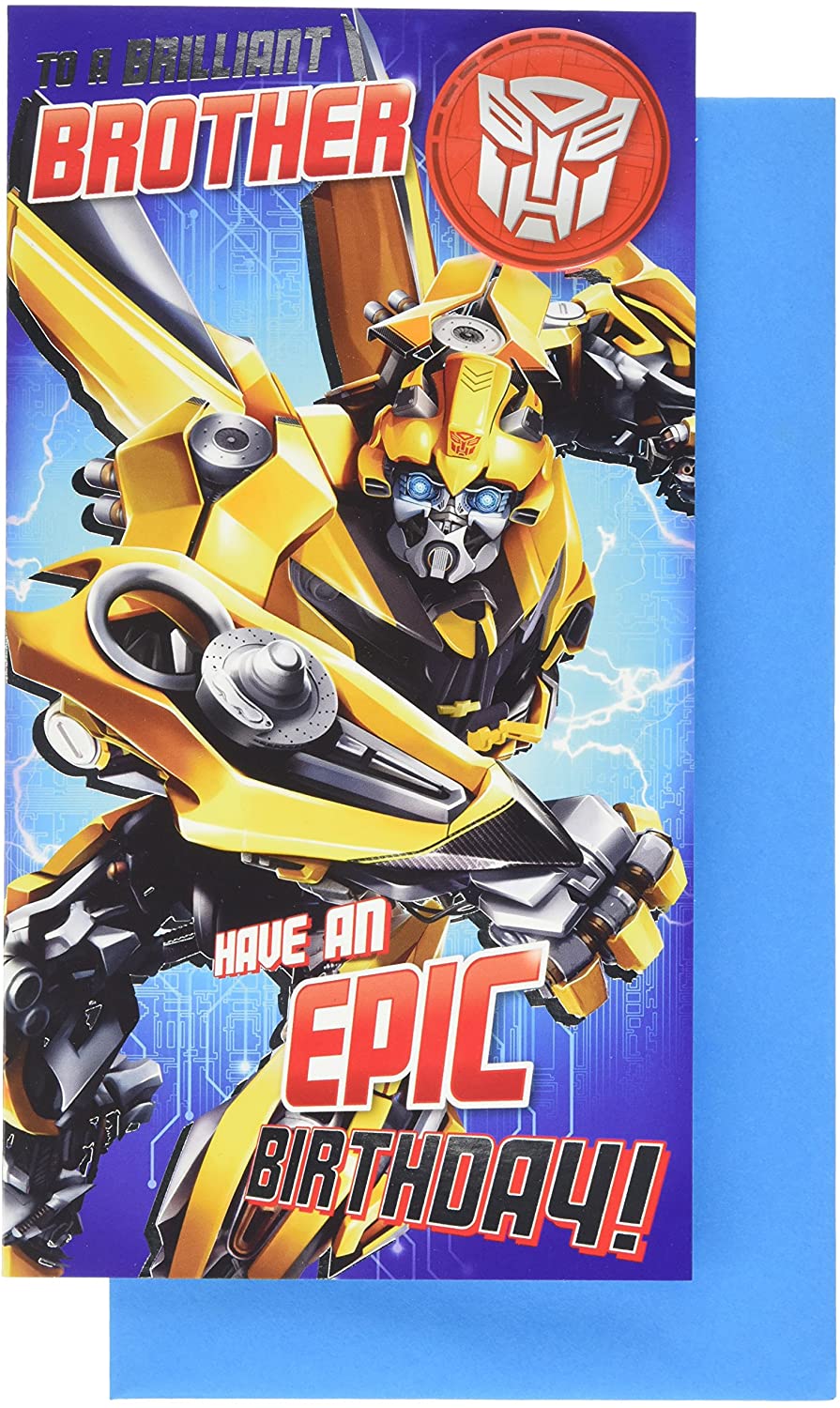 Transformers Brother Badged Birthday Card – BigaMart