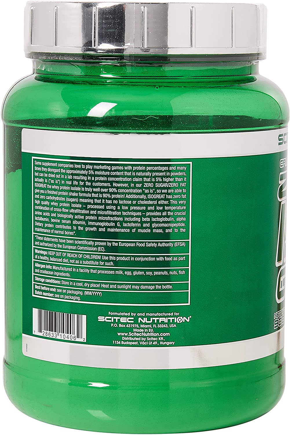 Scitec Nutrition Zero Iso Great Whey Protein Isolate – 900g, Orange ...