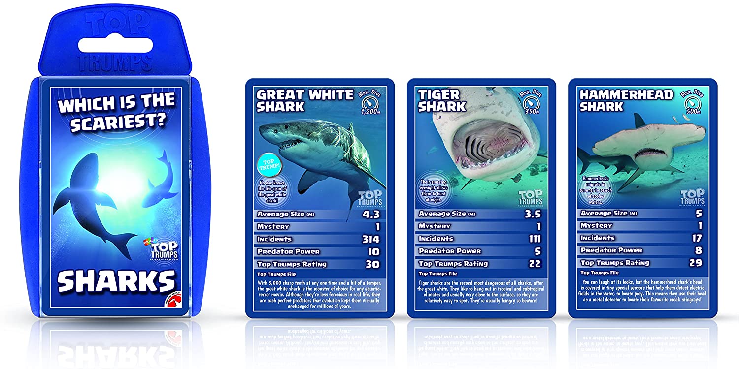 Top Trumps Sharks Card Game – BigaMart