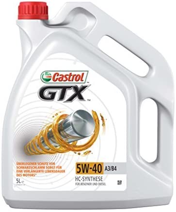 Castrol GTX High Mileage Engine Oil 5W-40 A3/B4 5L (German label ...