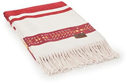 Lexington Stripped Throw, Cotton, Red/Multi-Colour – BigaMart
