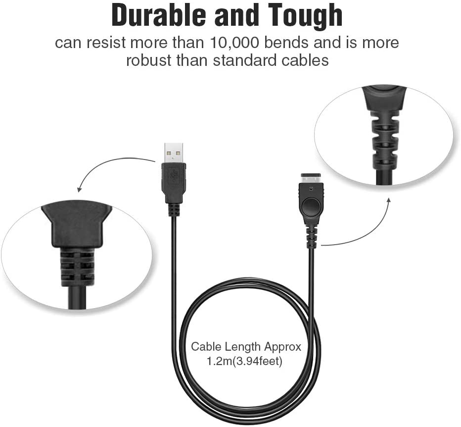 GBA/SP/DS Original Charger Cable 2 Pack, 6amLifestyle USB Power Charging Cable Lead for Nintendo ...