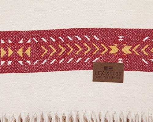 Lexington Stripped Throw, Cotton, Red/Multi-Colour – BigaMart