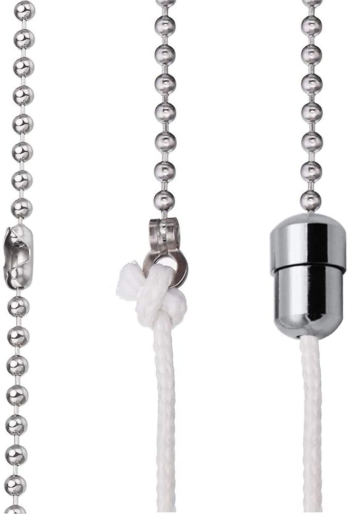 LumenTY 2 Sets Light Pull Chain Extension with Ball Chain 100 cm Length ...