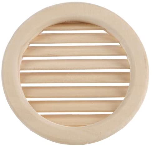 eliga Ventilation Grille Round with Slanted Wooden slats – BigaMart