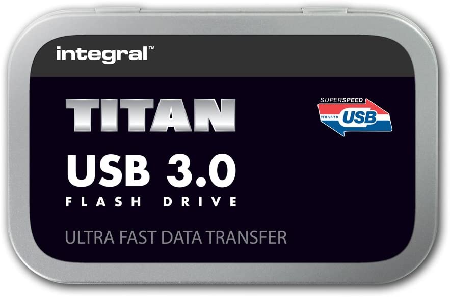 Integral Titan 256 GB USB 3.0 Flash Drive with 256-Bit Encryption ...