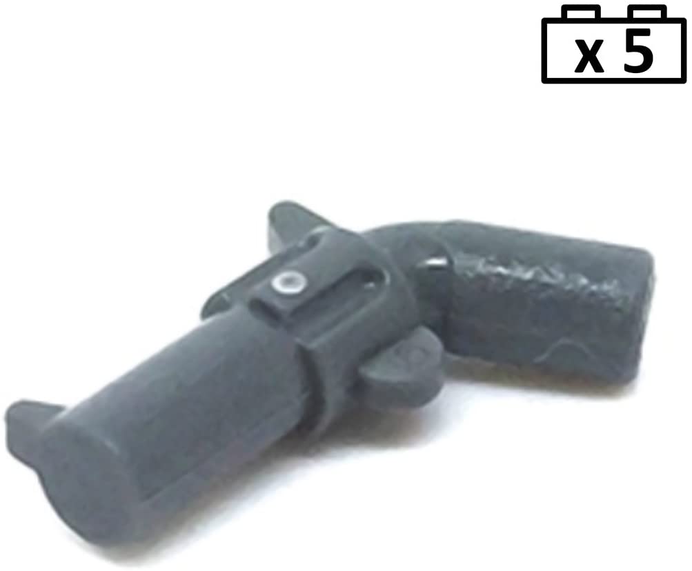 LEGO 5 x Minifigure Grey Revolver Pistol Gun Weapons 30132 – BigaMart