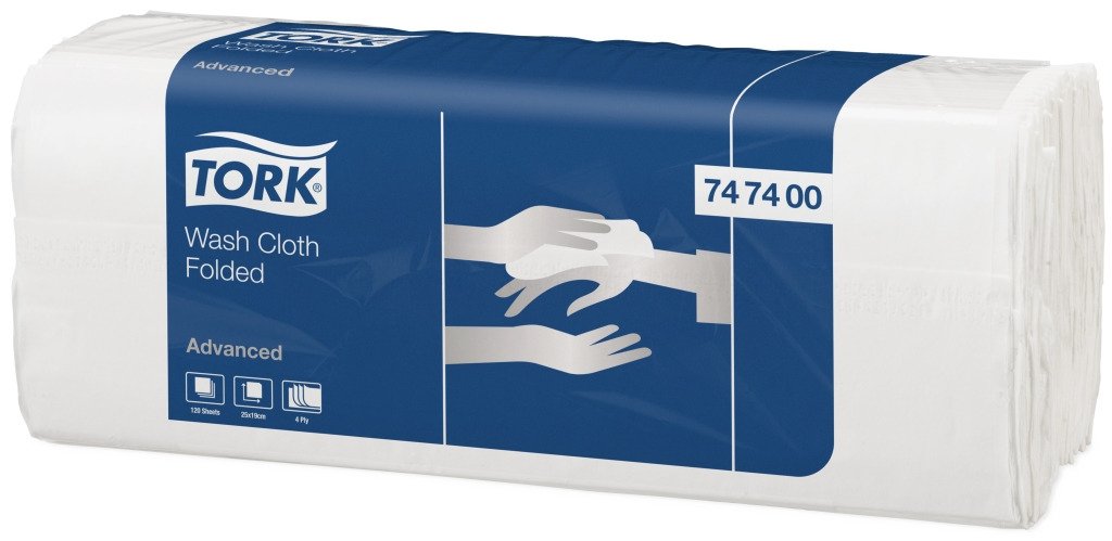 Tork Wash Cloth Advanced Soft Flannel White Disposable Wash Rag, 20 x ...