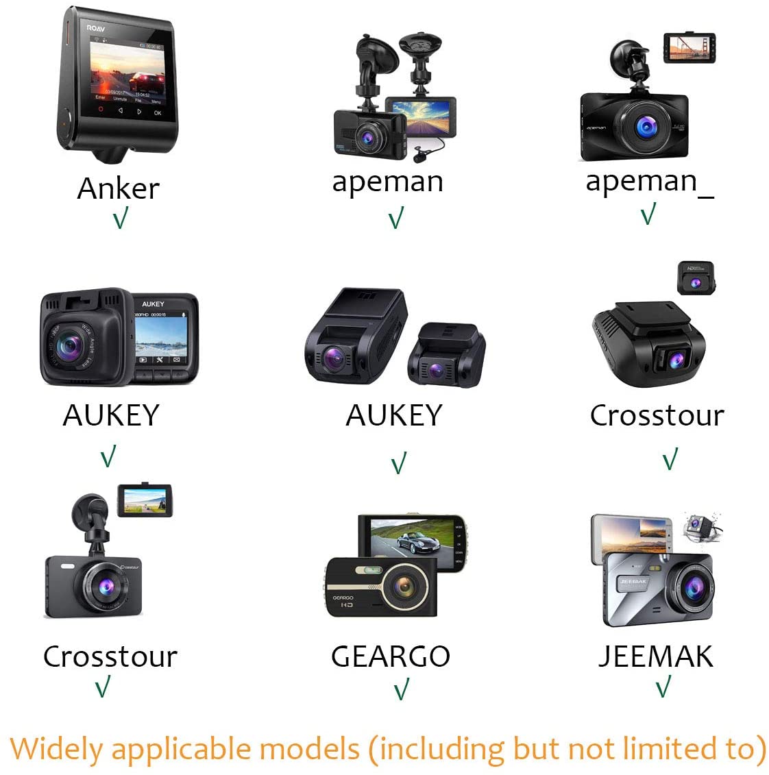 Dash Cam Suction Cup & Glue Adhesive Mount for Dash Cam, Come with 10 ...